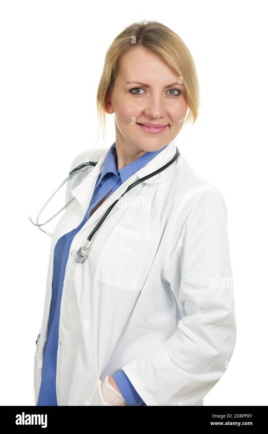 Female blond doctor Stock Photo - Alamy