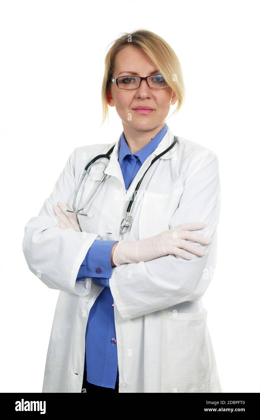 Female blond doctor Stock Photo - Alamy