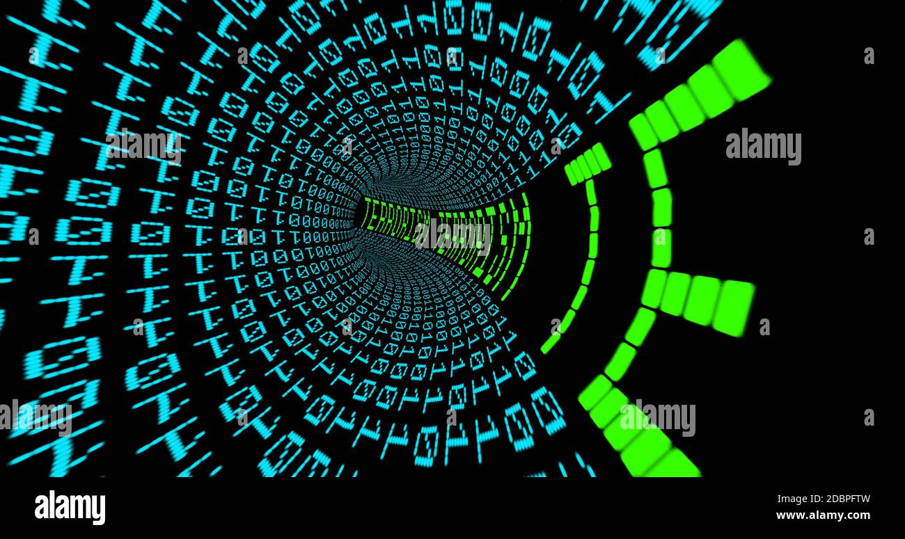 Terrorism matrix tunnel concept Stock Photo - Alamy