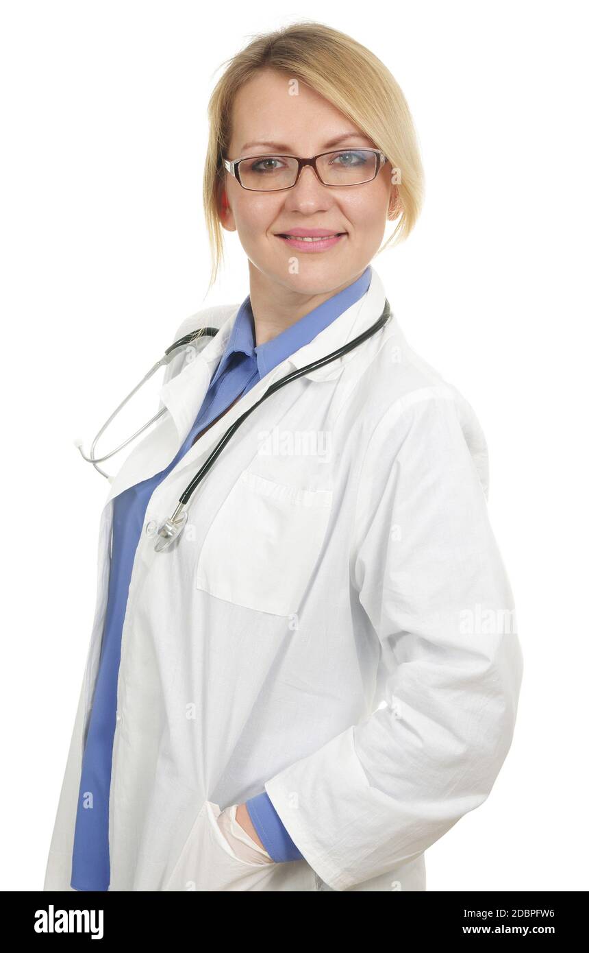Female blond doctor Stock Photo - Alamy