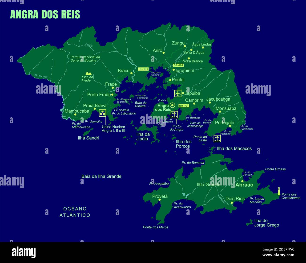 Brazil map forest Stock Vector Images - Alamy