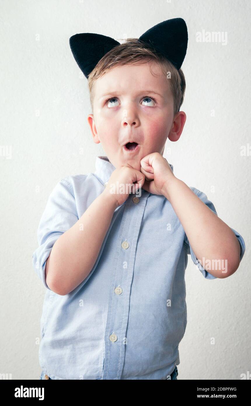Funny little boy portrait Stock Photo - Alamy