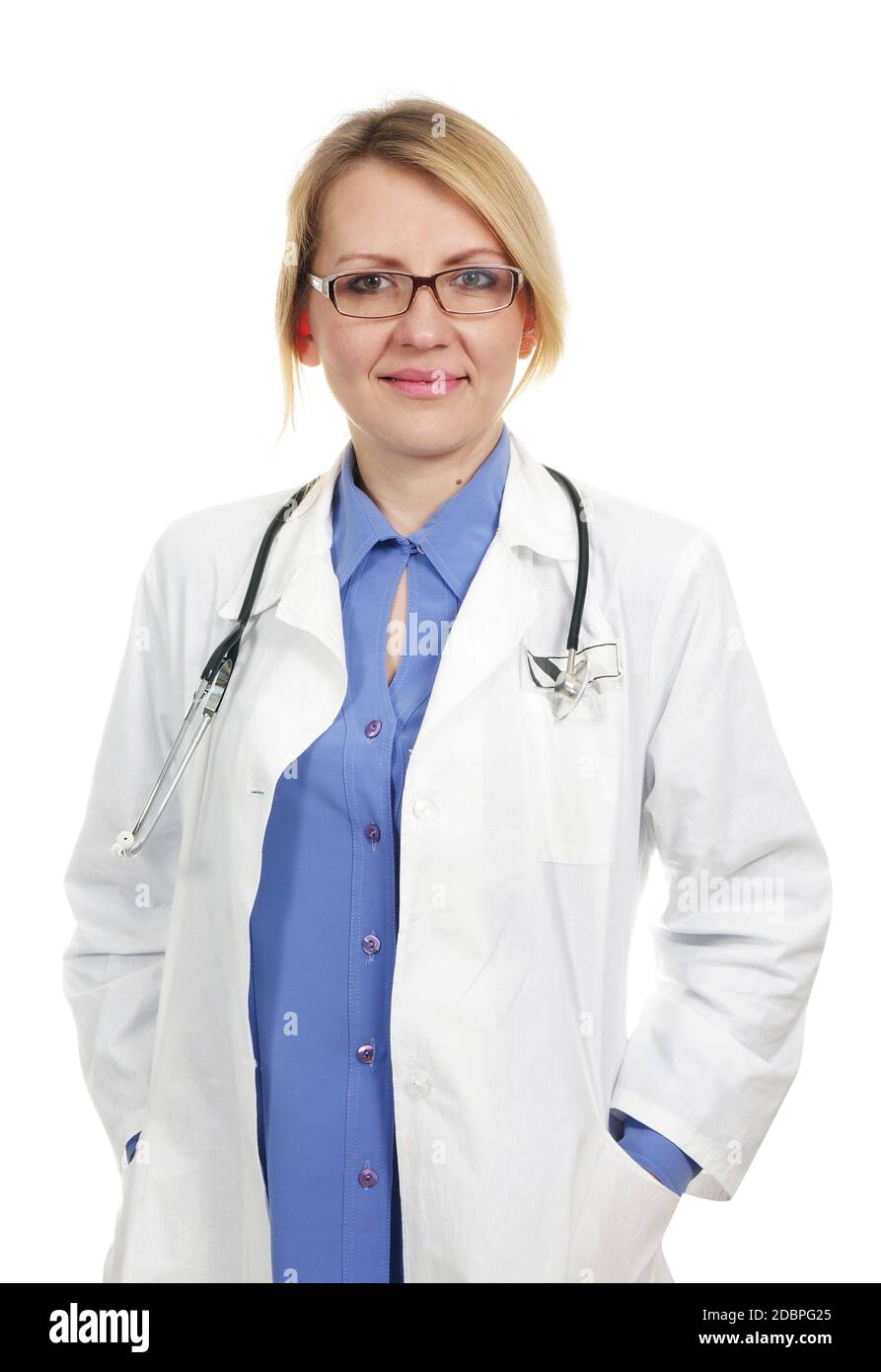 Female blond doctor Stock Photo - Alamy