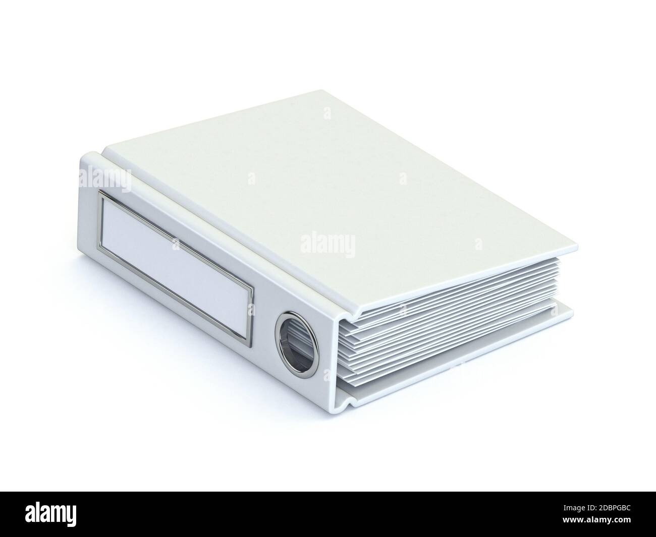 White office folder 3D render illustration isolated on white background ...