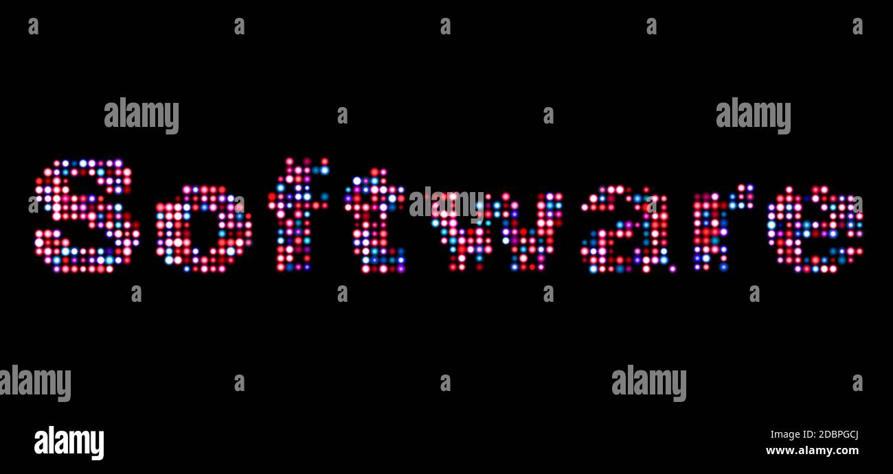 Software led text Stock Photo - Alamy