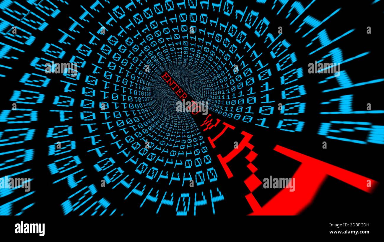 Enter to win data tunnel Stock Photo - Alamy