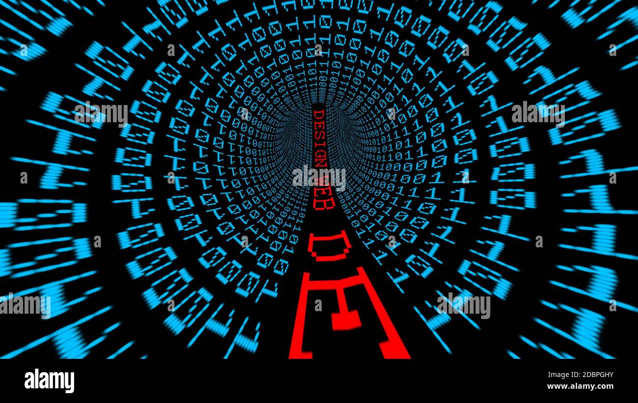 Design data tunnel Stock Photo - Alamy