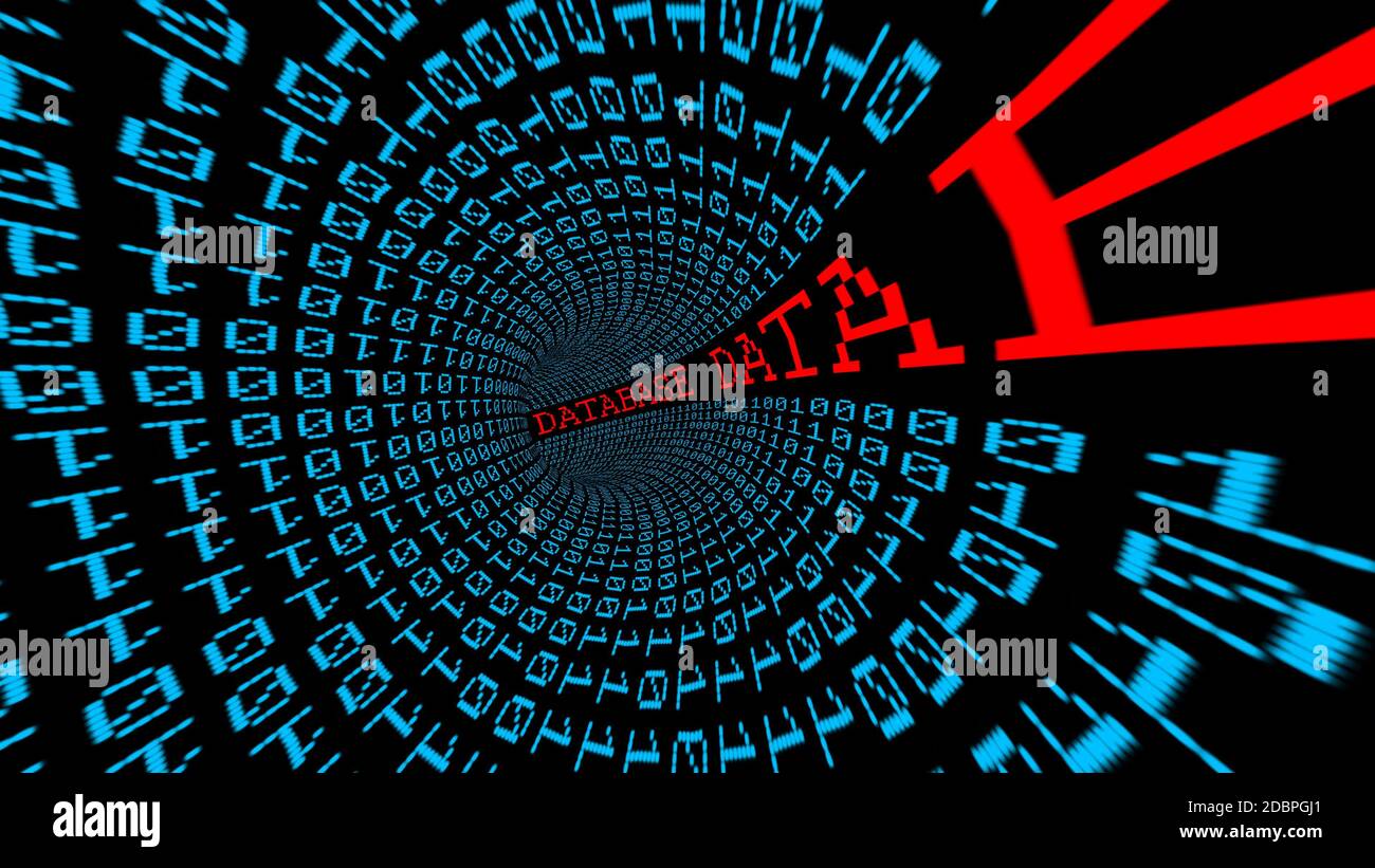Database matrix tunnel Stock Photo - Alamy