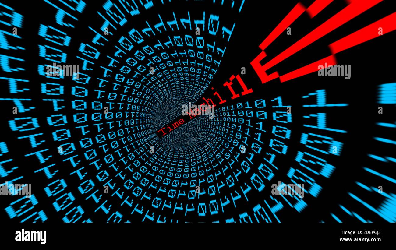 Time machine data tunnel Stock Photo - Alamy