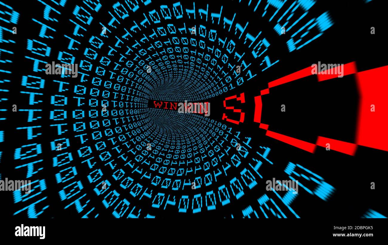 Win win solution data tunnel Stock Photo - Alamy