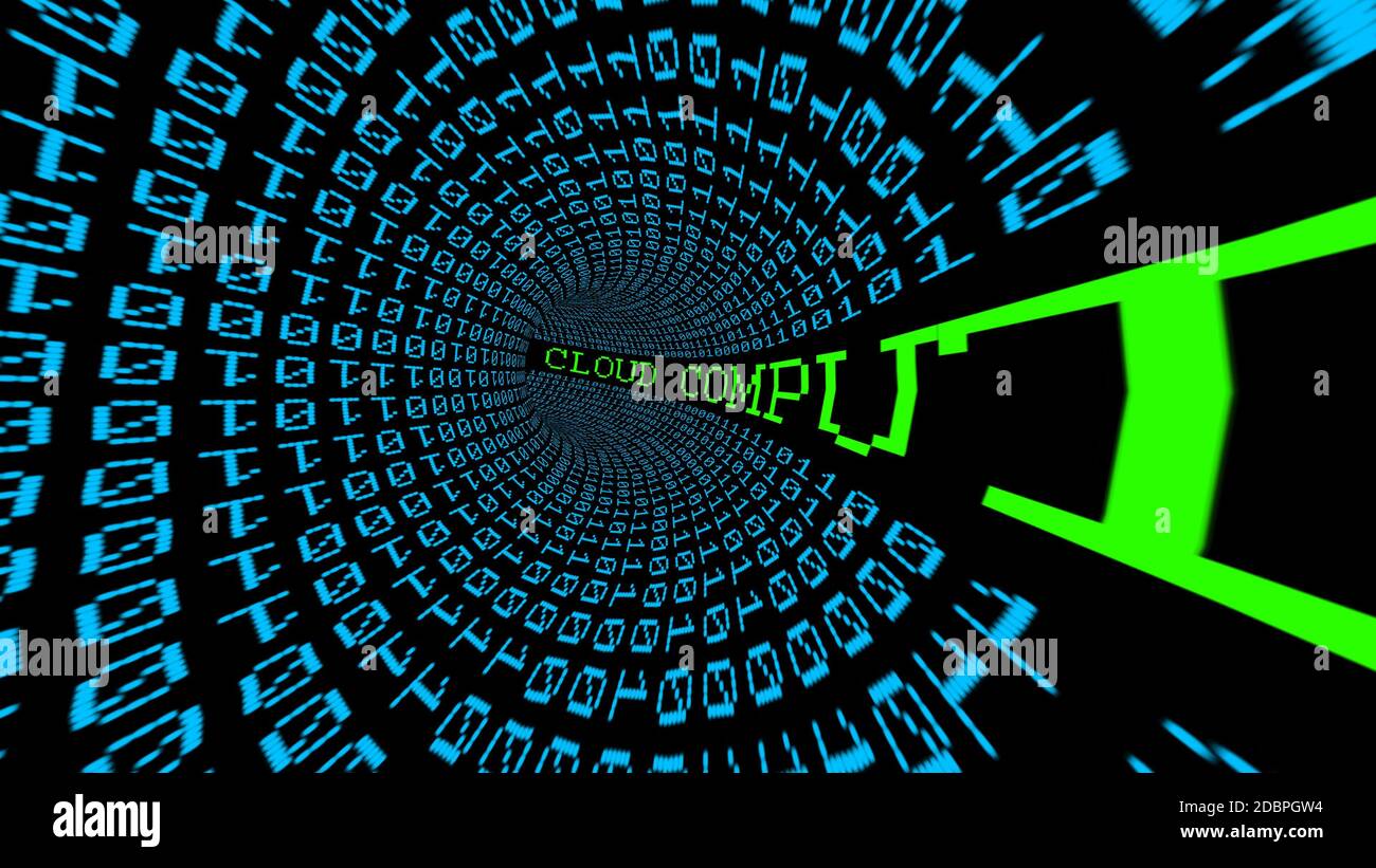 Cloud computing data tunnel Stock Photo - Alamy