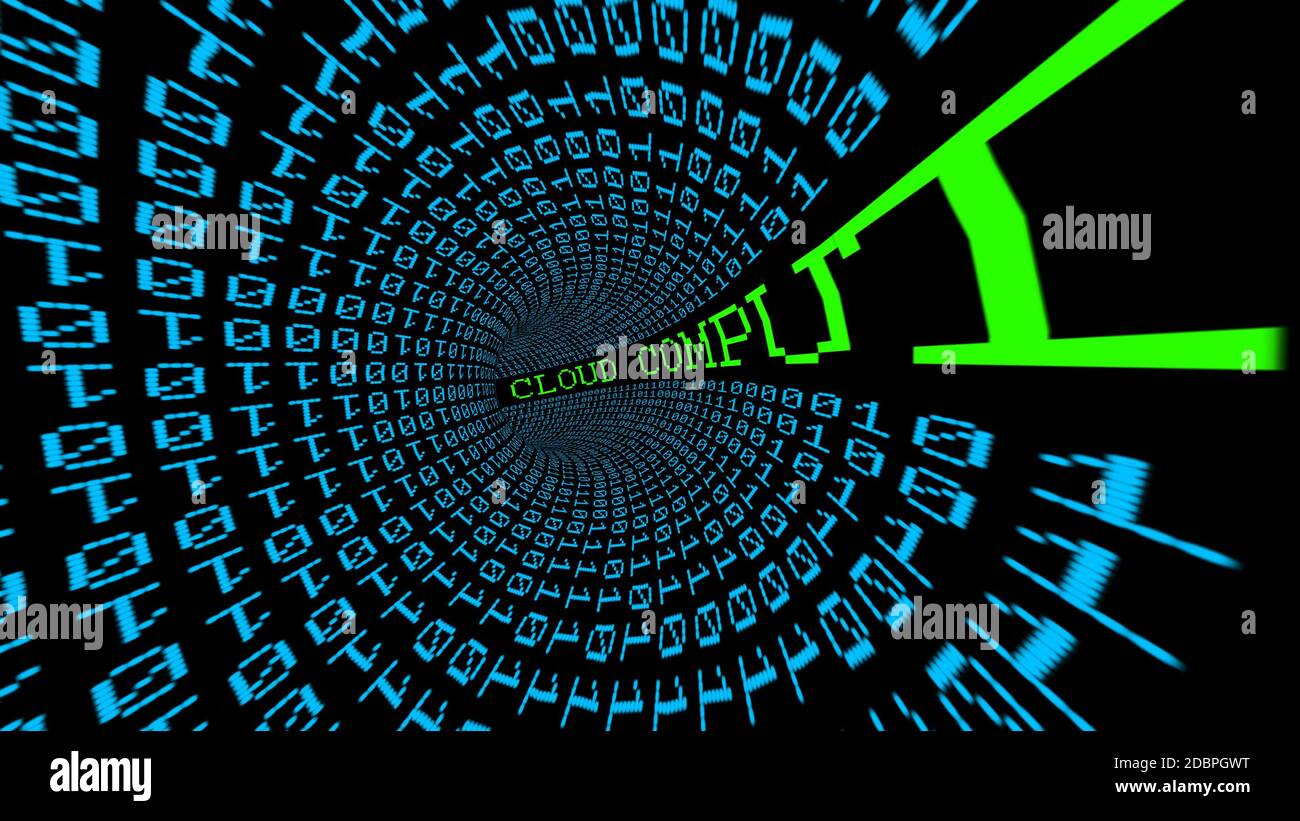 Cloud computing data tunnel Stock Photo - Alamy