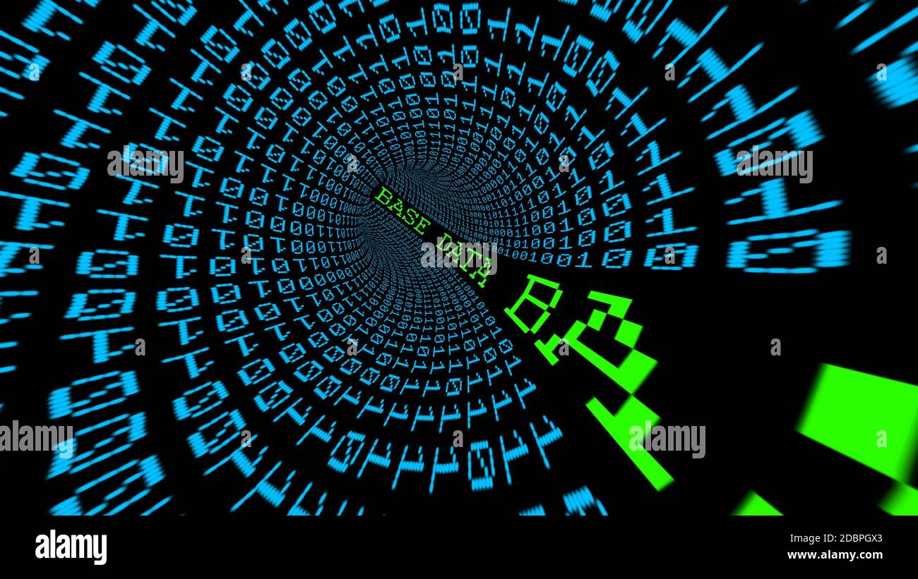 Matrix data tunnel Stock Photo - Alamy