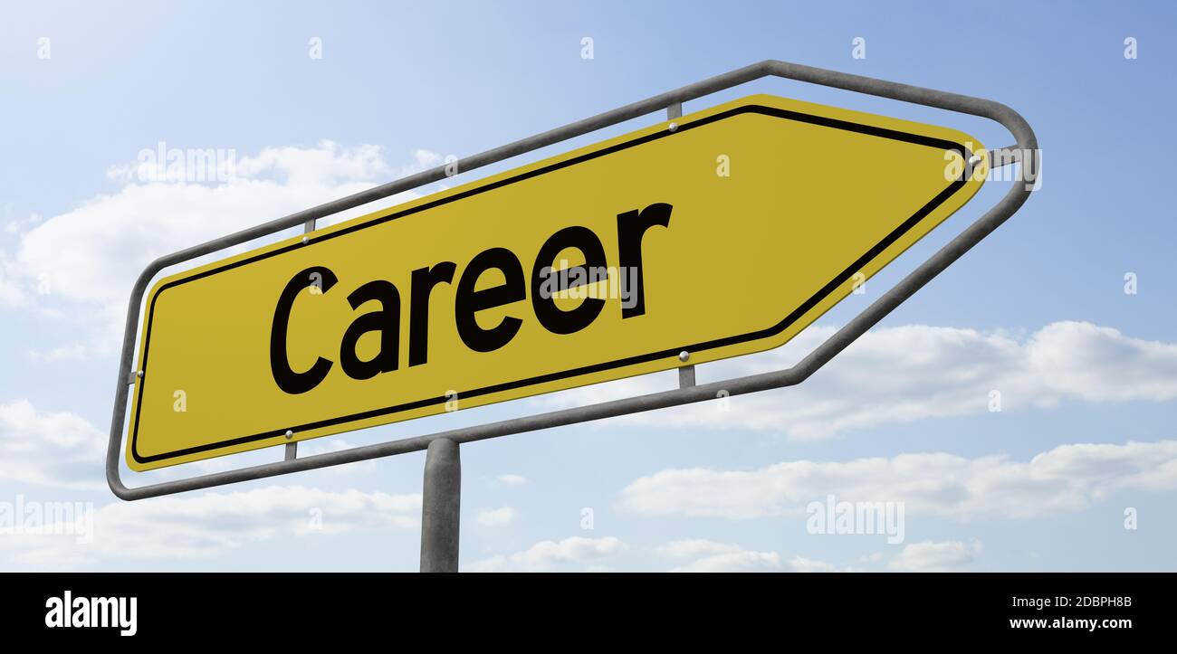 Arrow Signpost - Career - 3d rendering Stock Photo - Alamy