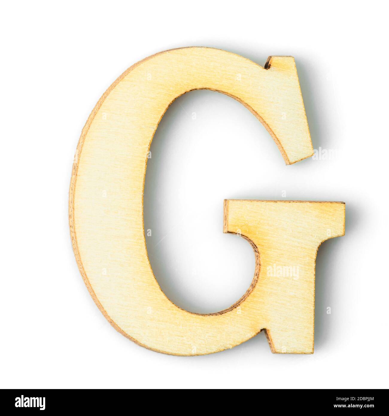 Wooden Alphabet study english letter with drop shadow on white ...