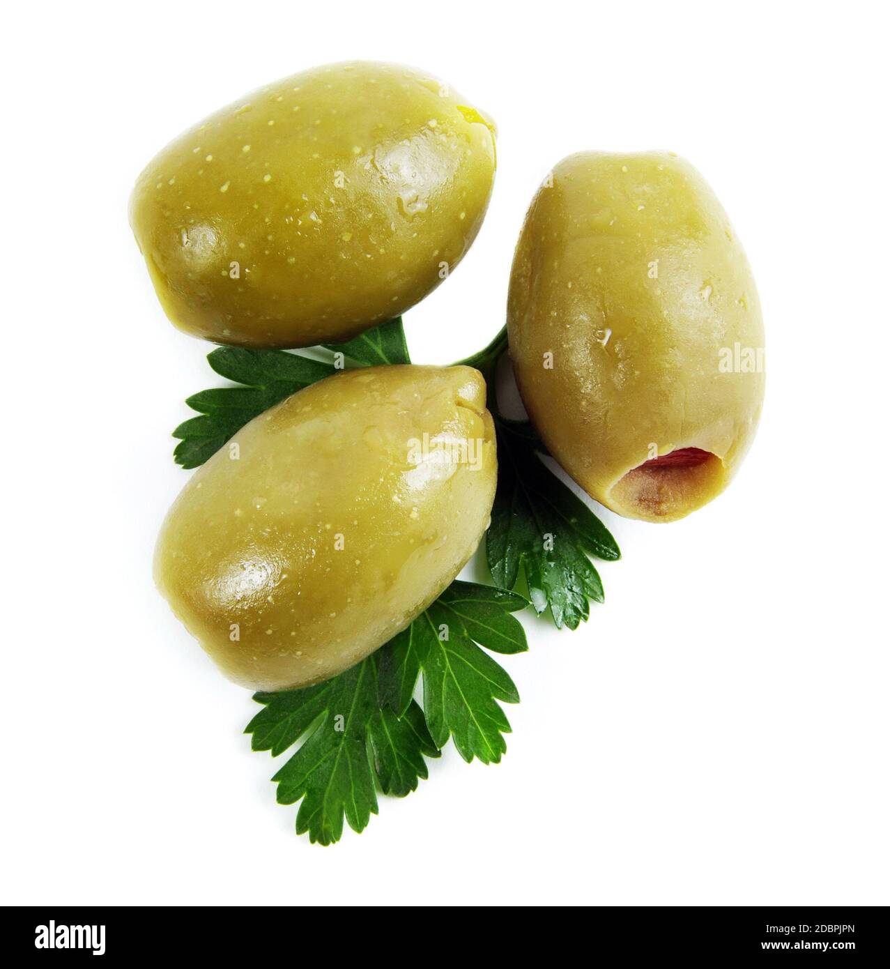 Stuffed olives on the white Stock Photo - Alamy