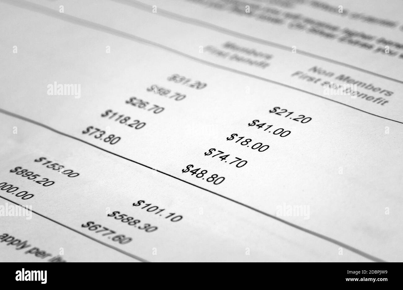 Private health insurance claim form hi-res stock photography and images ...