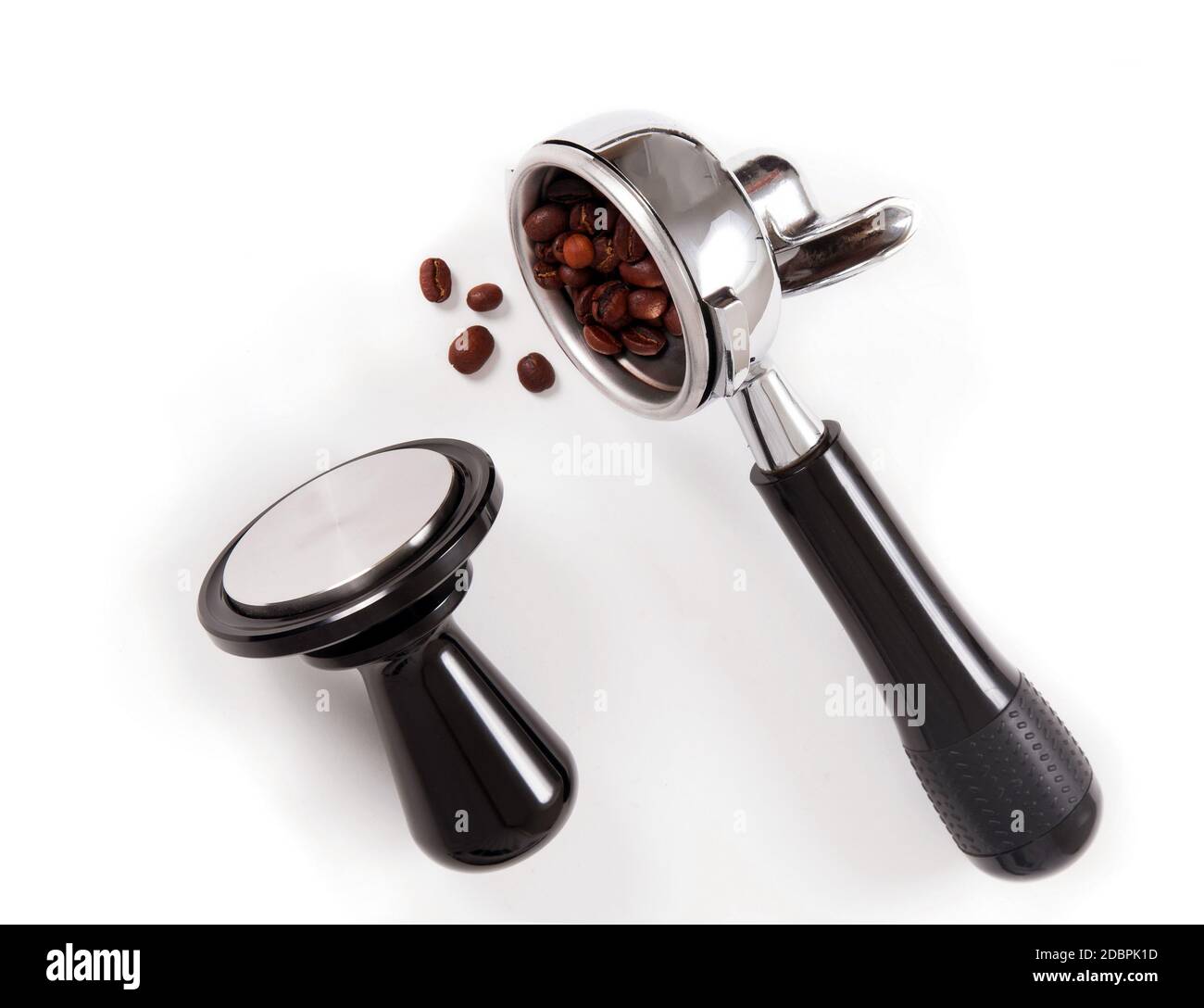 Grinder and filter for the coffee making Stock Photo - Alamy