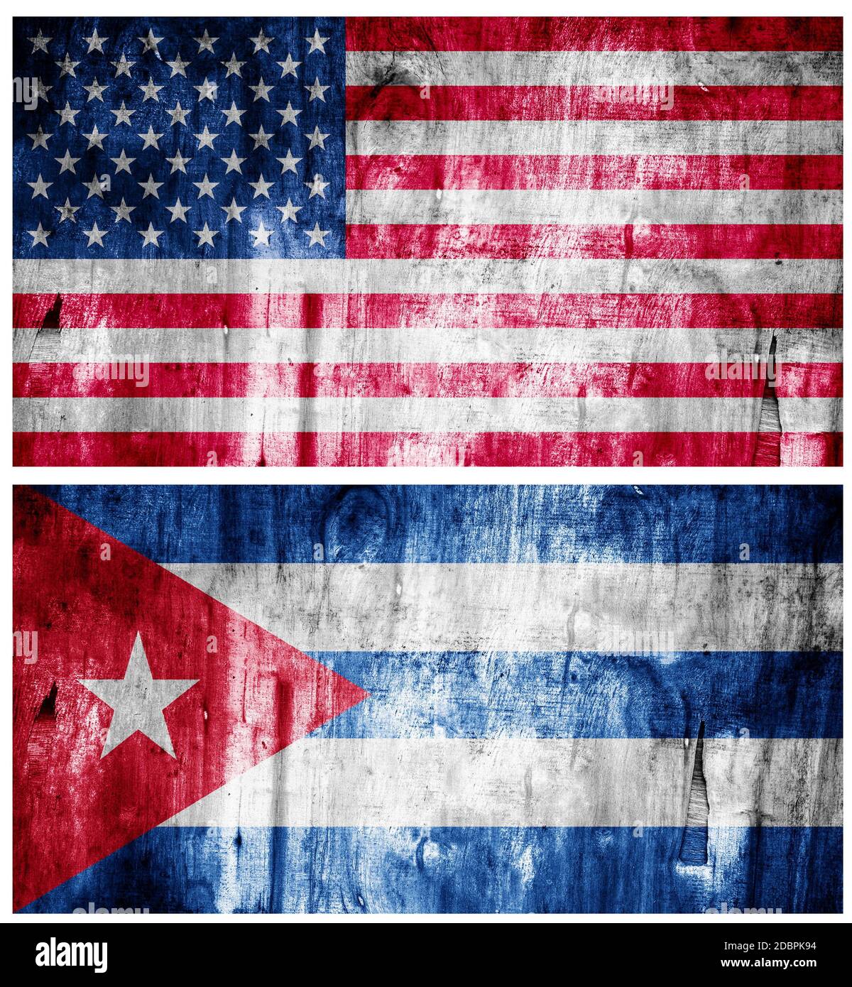 Two flags wooden textured. Relations Stock Photo - Alamy
