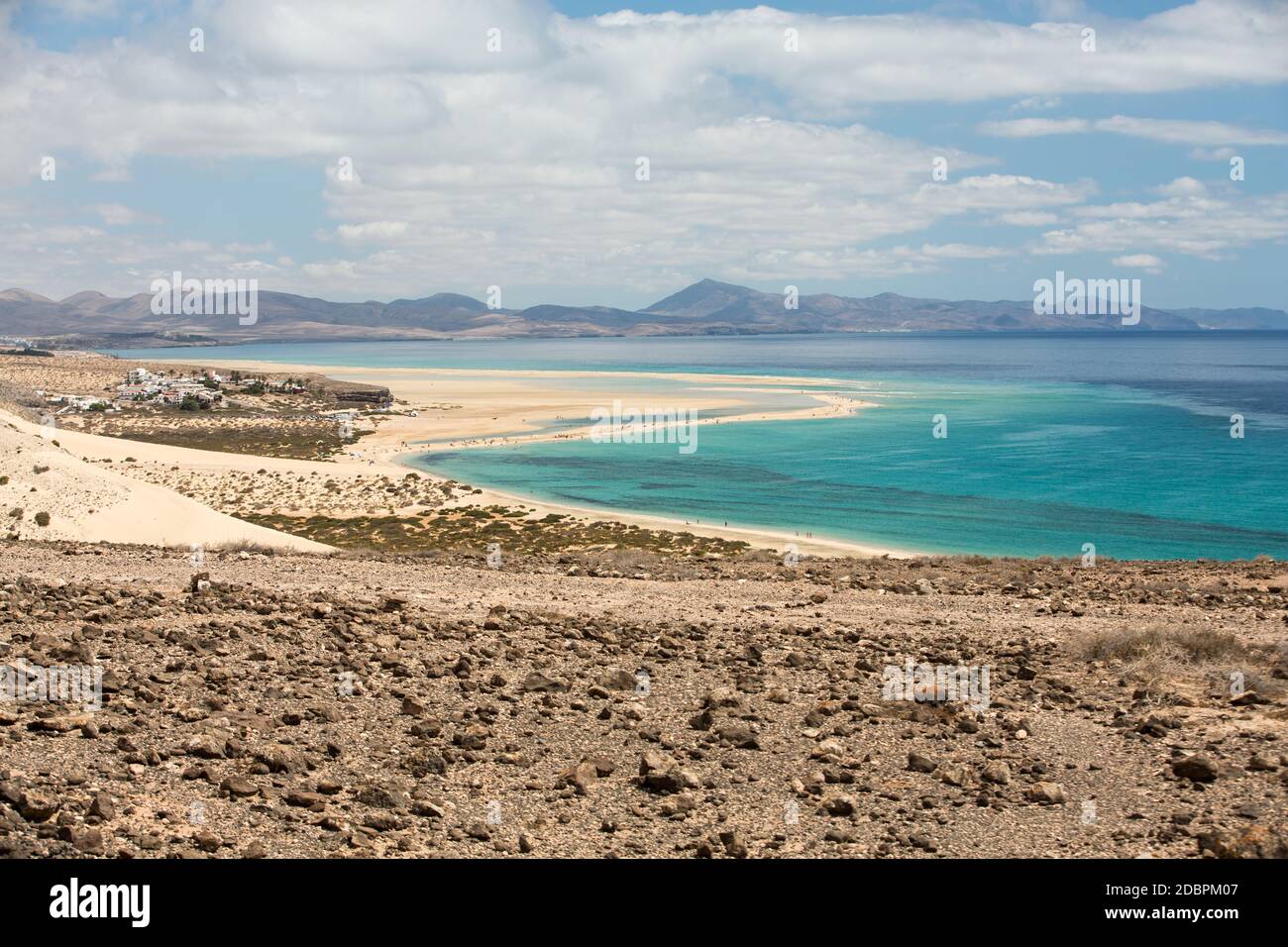 Beach Playa de Sotavento, Canary Island Fuerteventura, Spain Stock ...