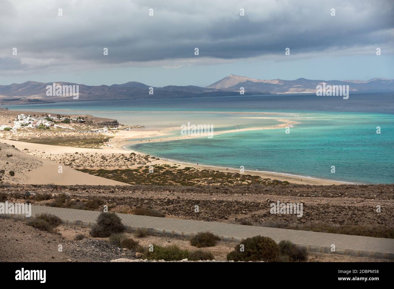 Beach Playa de Sotavento, Canary Island Fuerteventura, Spain Stock ...