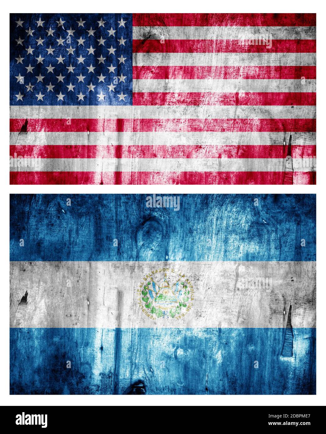 Two flags wooden textured. Relations Stock Photo - Alamy