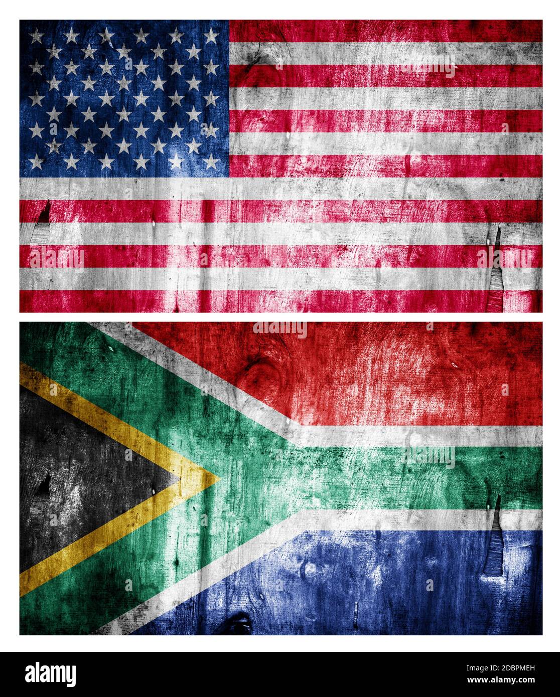 Two flags wooden textured. Relations Stock Photo - Alamy