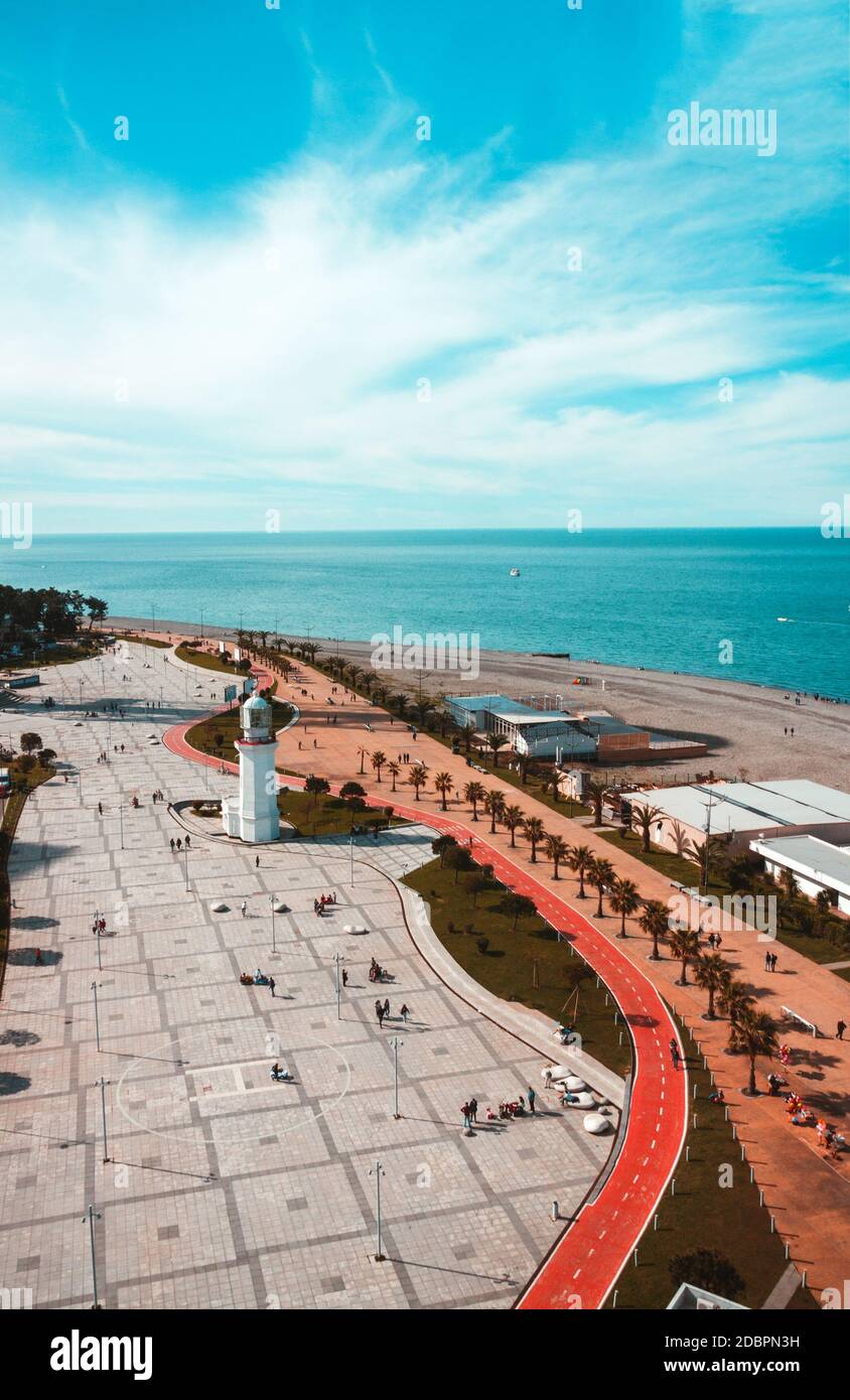 View on Batumi boulevard from the port. Georgia Stock Photo - Alamy