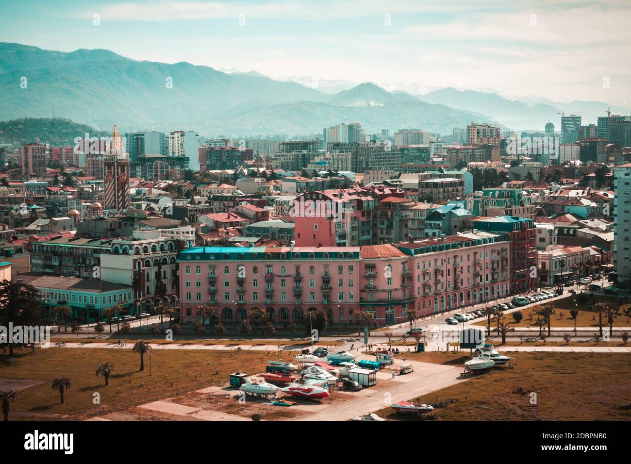 View on Batumi city from the port. Georgia Stock Photo - Alamy