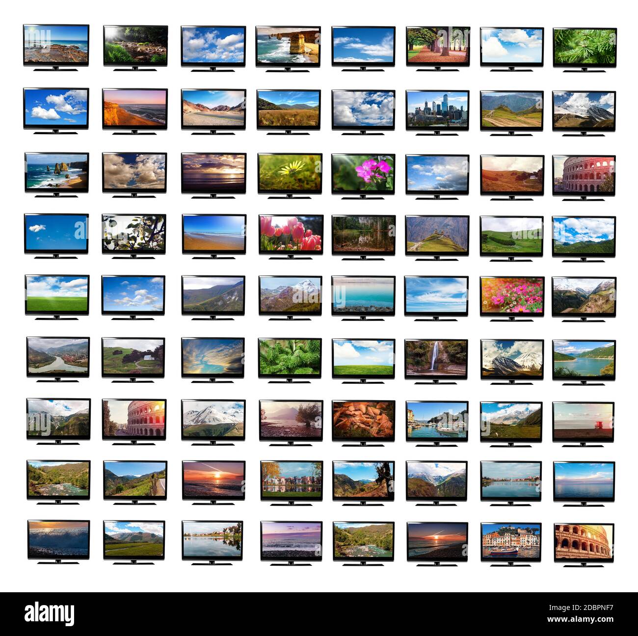 Tv monitors with the pictures Stock Photo - Alamy