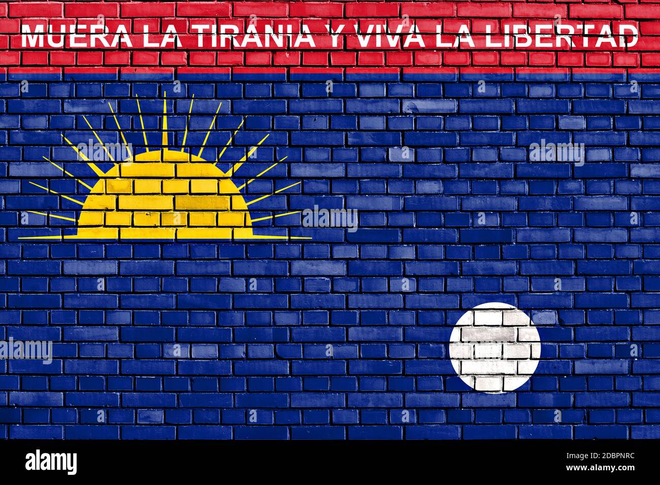 flag of Falcon state painted on brick wall Stock Photo - Alamy