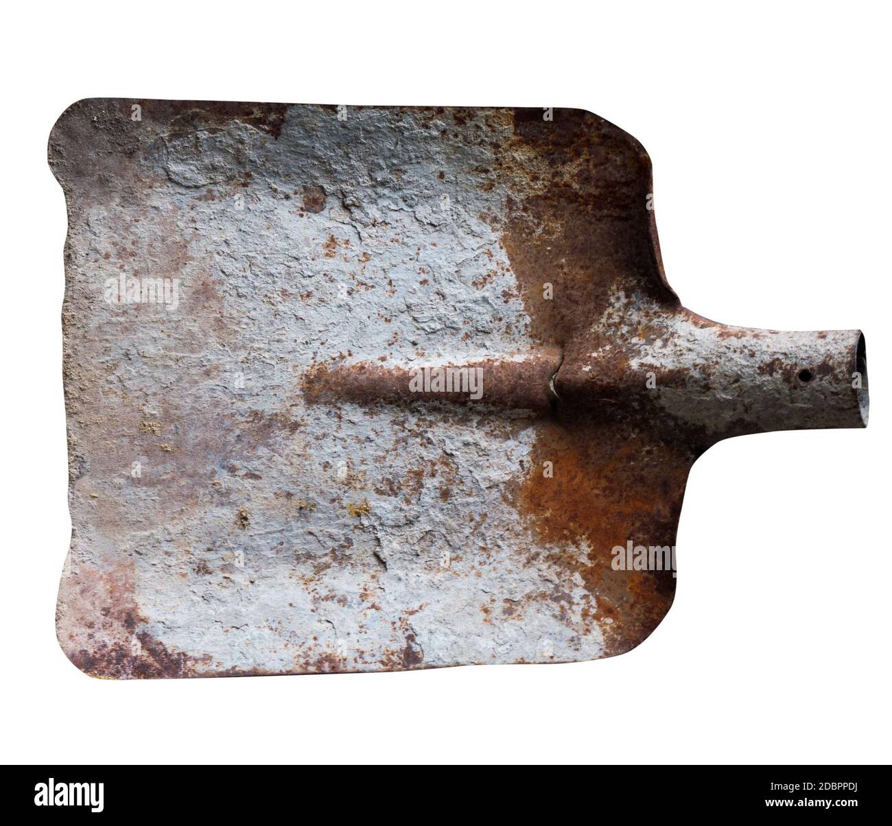 Old rustic shovel part on white Stock Photo - Alamy