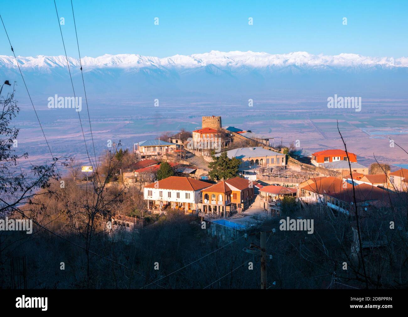 View on Signaghi town. Georgia Stock Photo - Alamy