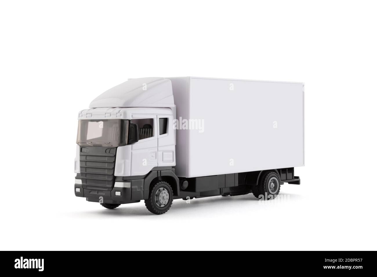 Delivery model on blank Cut Out Stock Images & Pictures - Alamy