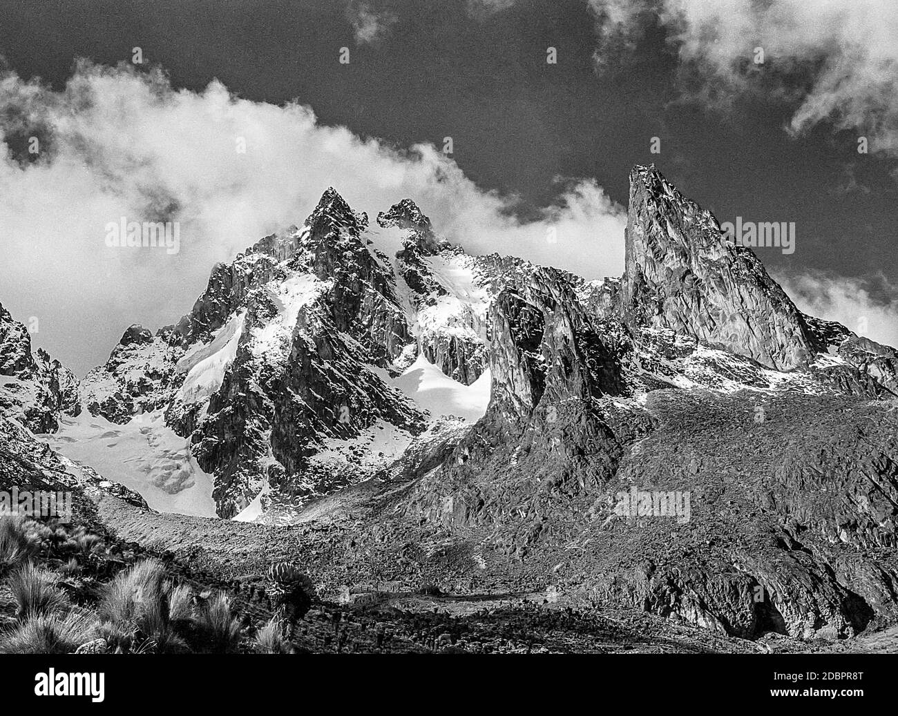 Kenya. This is Mount Kenya from the Teleki Valley as it was in 1976/77 ...