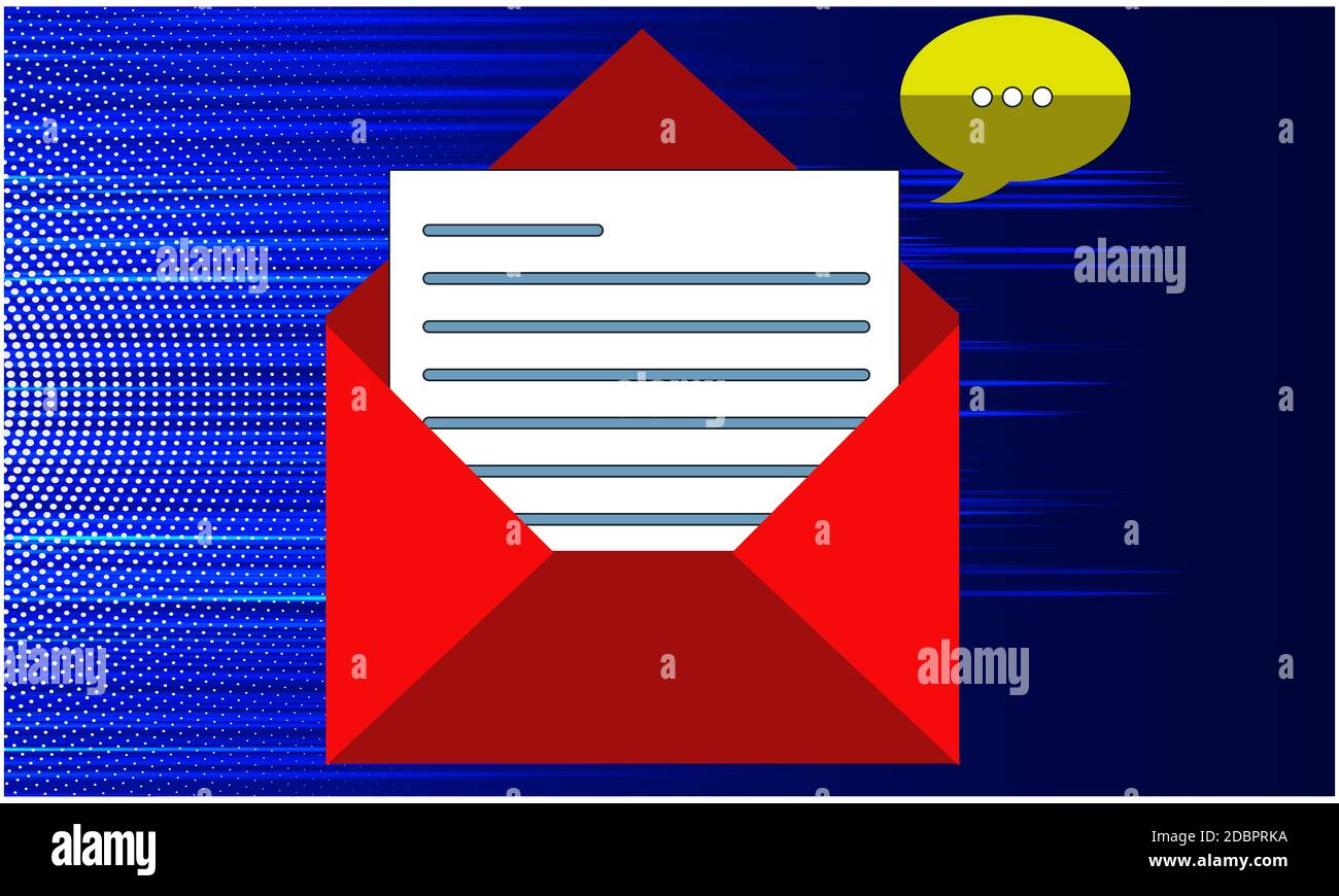 open email symbol on digital art background Stock Photo - Alamy