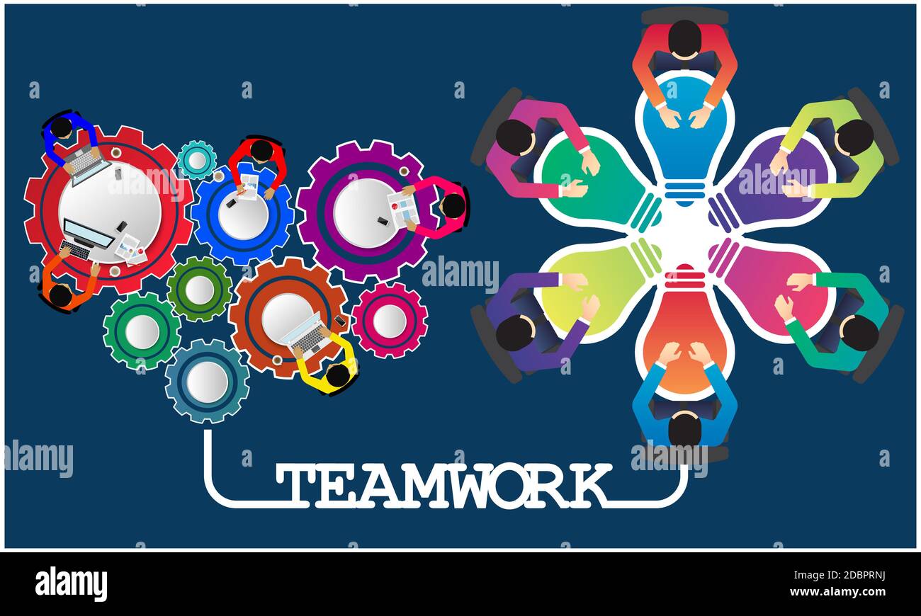 several people sitting in teamwork to solve a problem Stock Photo - Alamy