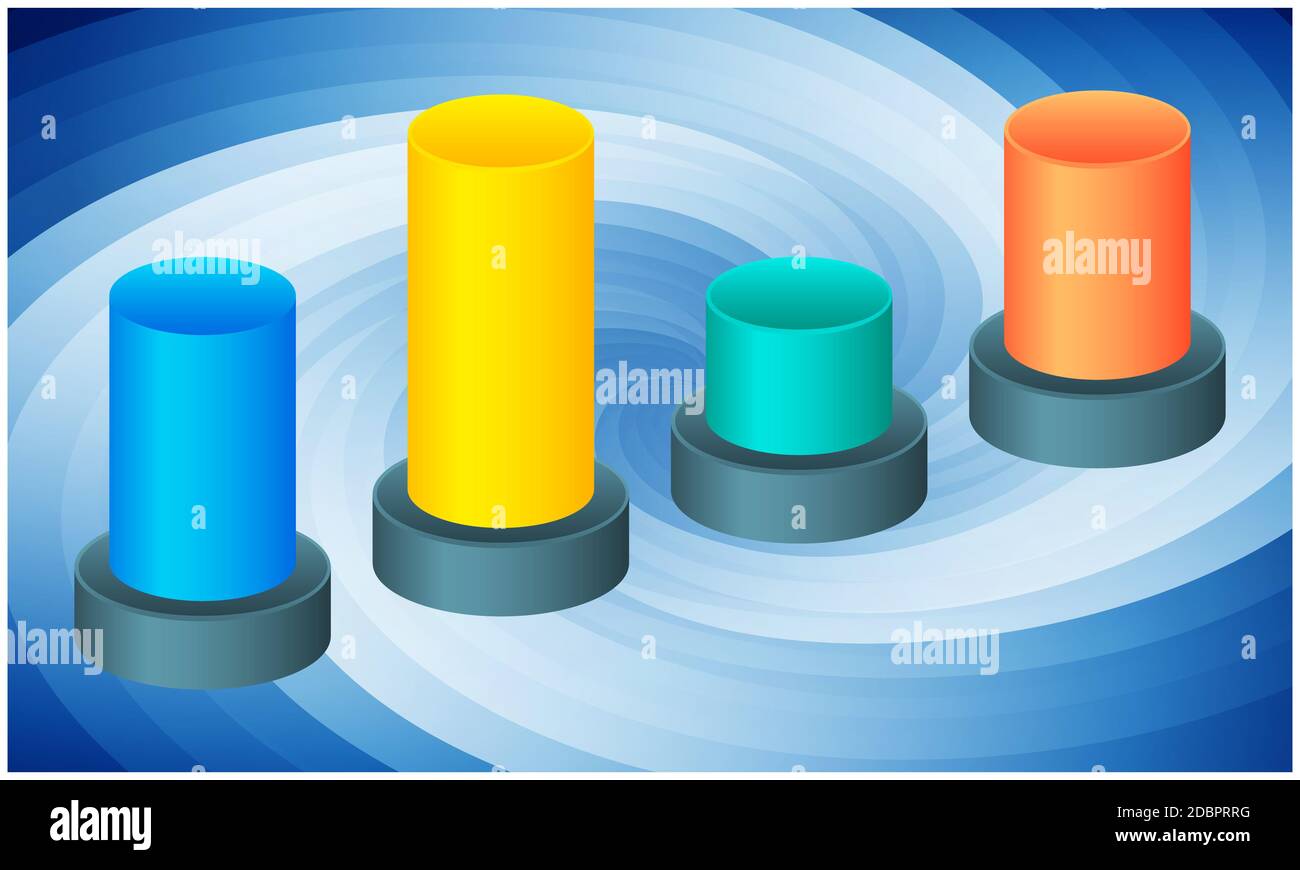 business info graphic levels on circular wave background Stock Photo ...