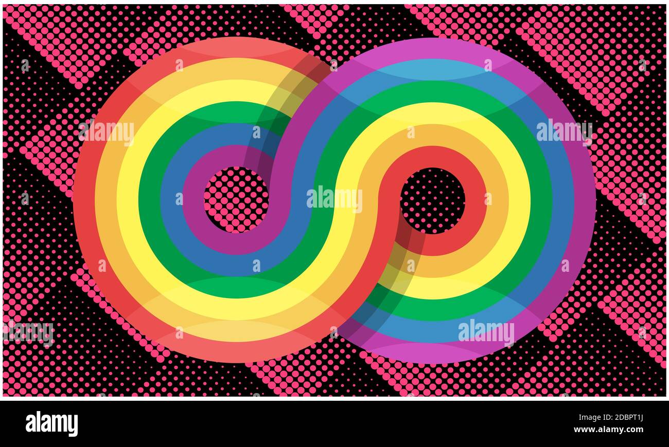art of rainbow infinity on abstract background Stock Photo - Alamy