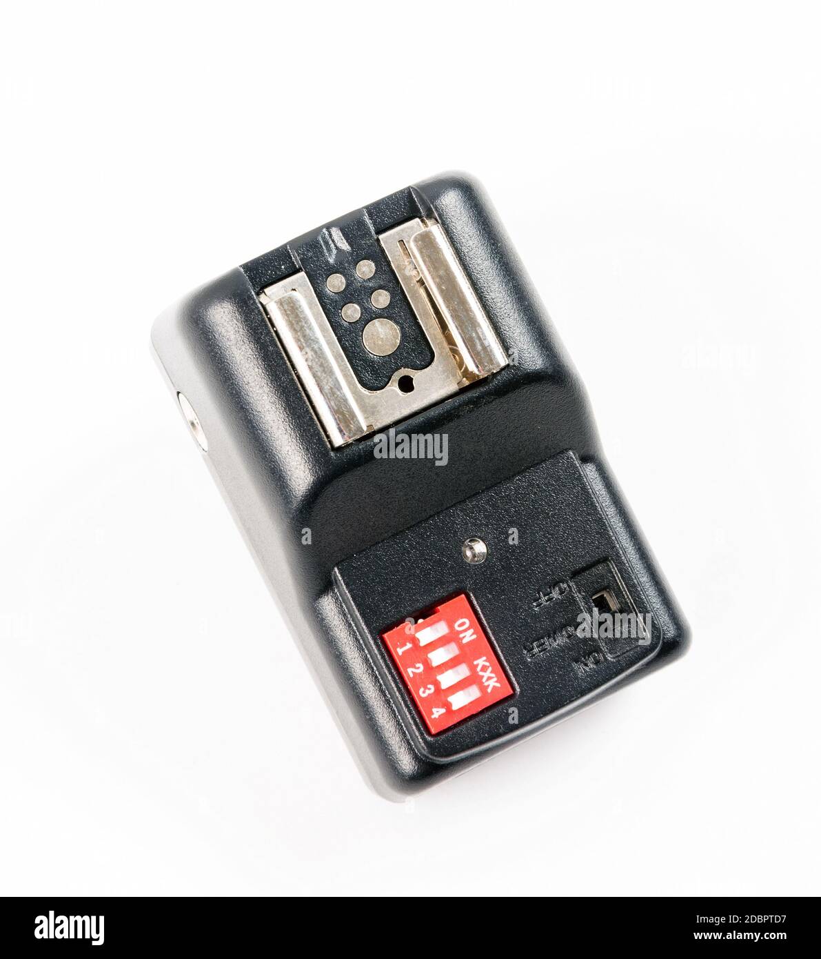 Black studio flash transmitter on the white Stock Photo - Alamy