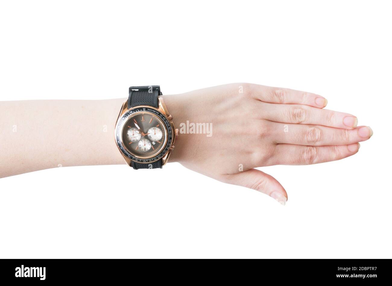 Female hand with the wrist watch Stock Photo - Alamy