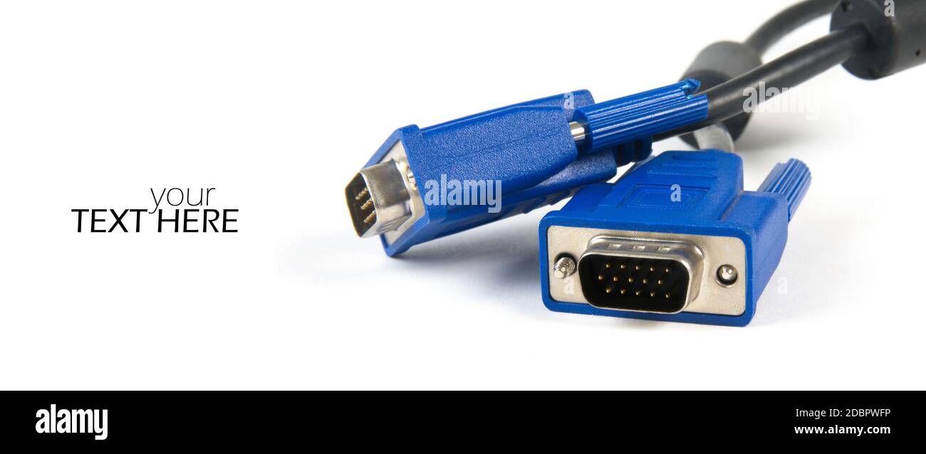 Monitor cable with the copy space Stock Photo - Alamy