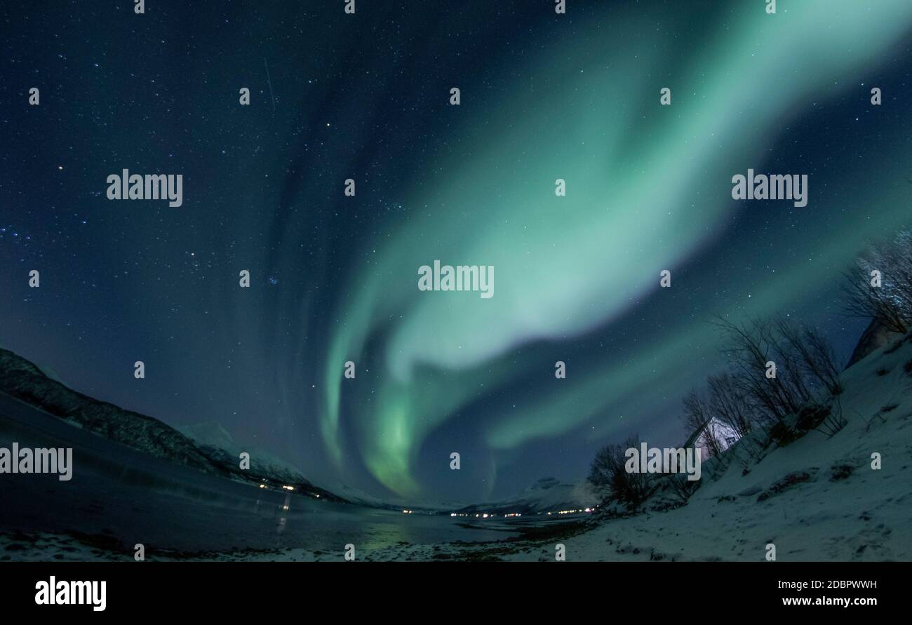 Northern Lights near Tromso Stock Photo - Alamy