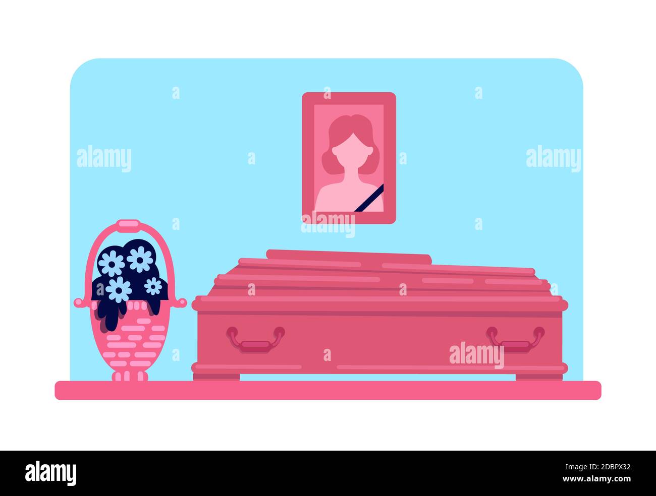 Funeral service cartoon hi-res stock photography and images - Alamy