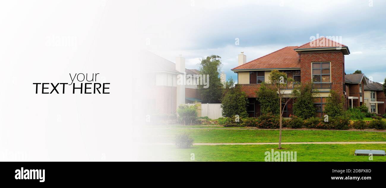 Residential house with copy space Stock Photo - Alamy