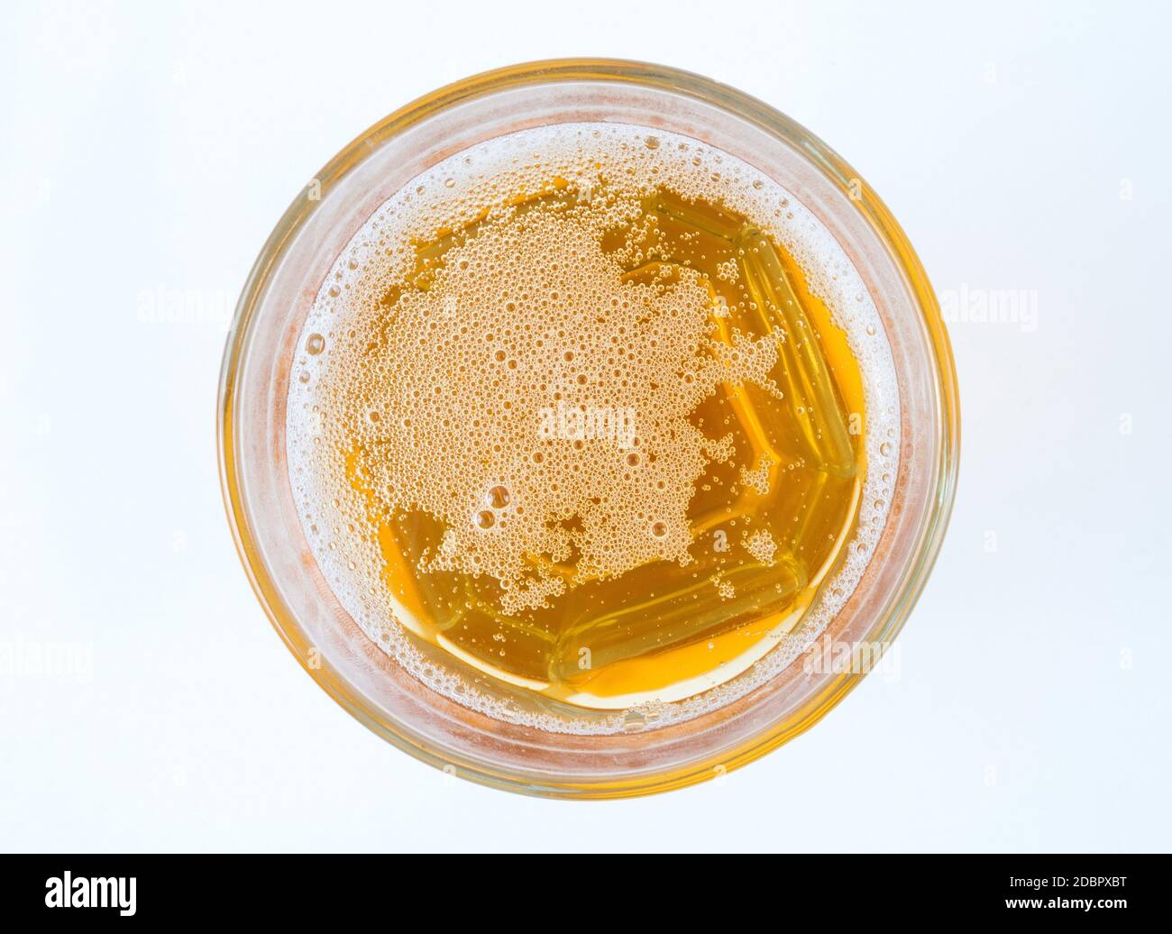 Glass of the beer. Top view Stock Photo - Alamy