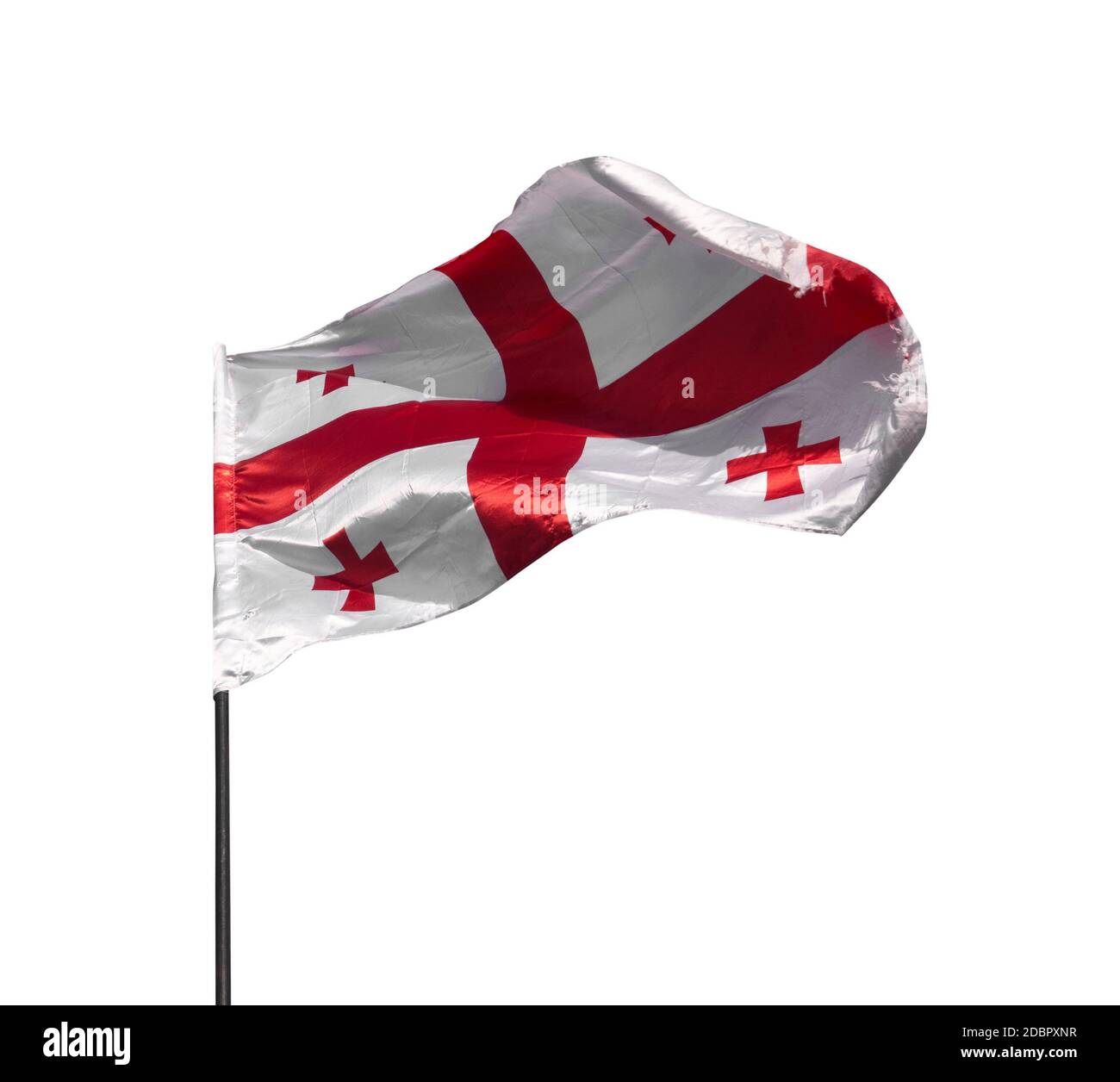 Flag of Georgia waving Stock Photo - Alamy