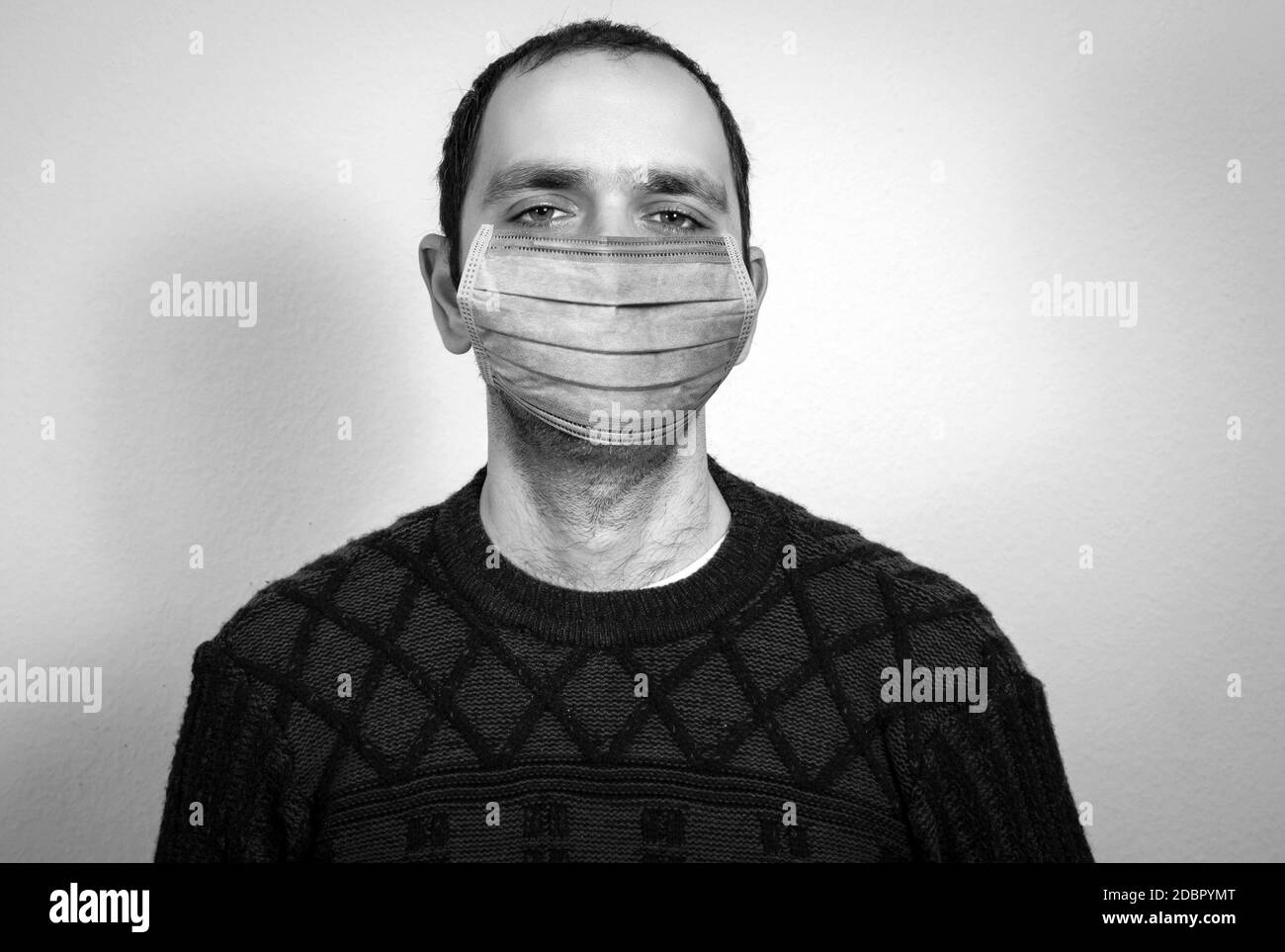 Man facial expression mask Black and White Stock Photos & Images - Alamy