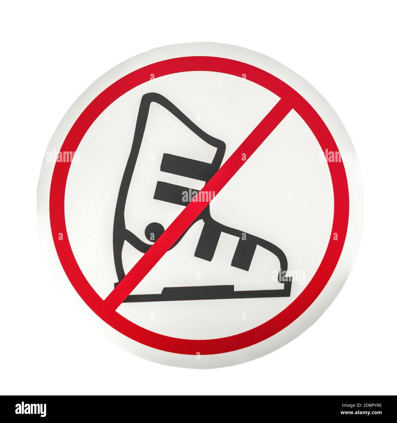 No ice skates sign isolated Stock Photo - Alamy