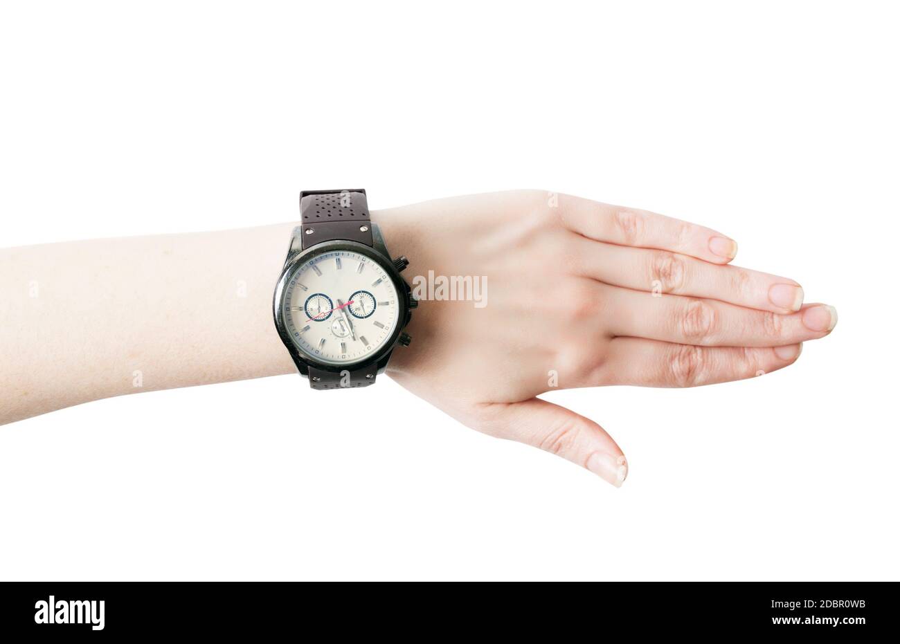 Female hand with the wrist watch Stock Photo - Alamy